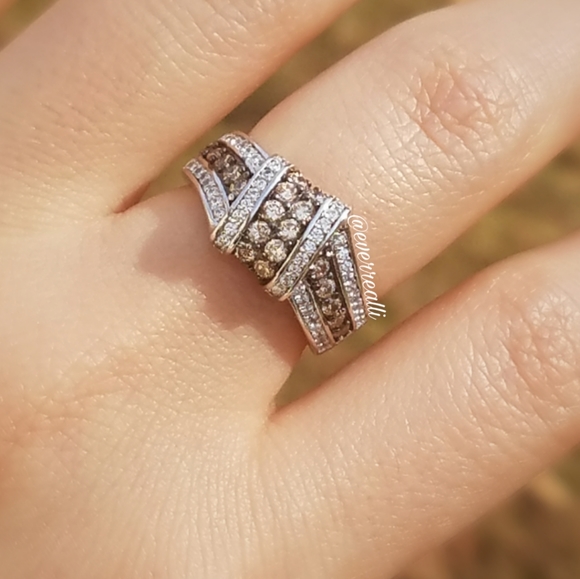 everrealli | Jewelry | 8k Brown Chocolate White Vanilla Diamond Ring ...
